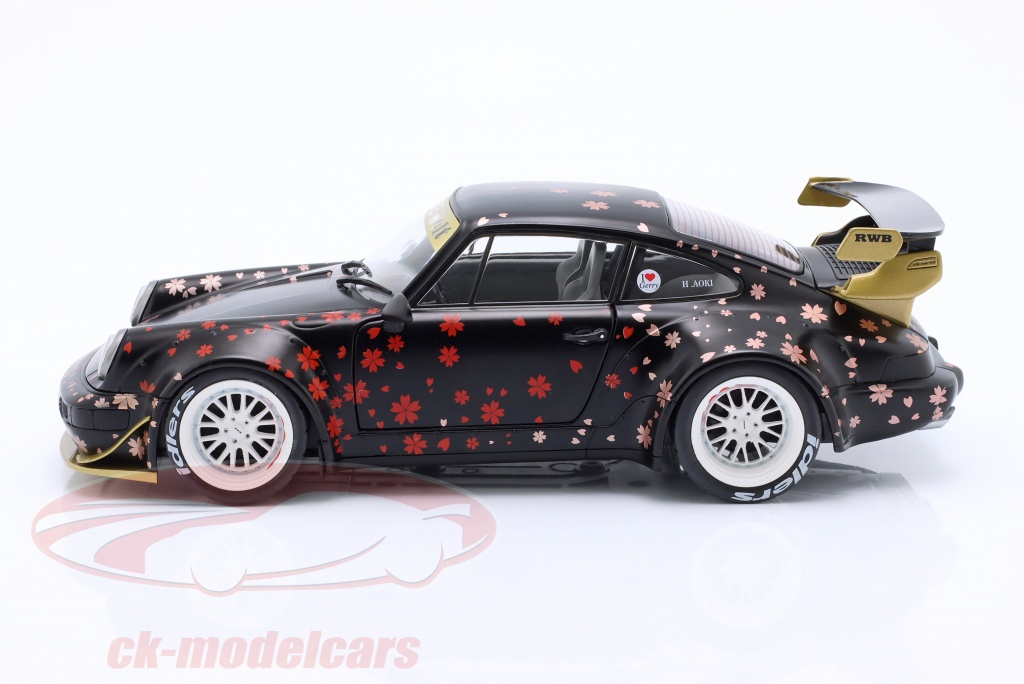 Solido 1:18 Porsche 911 (964) RWB Rauh-Welt Aoki 2021 black with decor ...