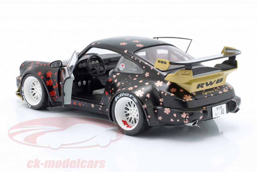 Solido 1:18 Porsche 911 (964) RWB Rauh-Welt Aoki 2021 black with decor ...