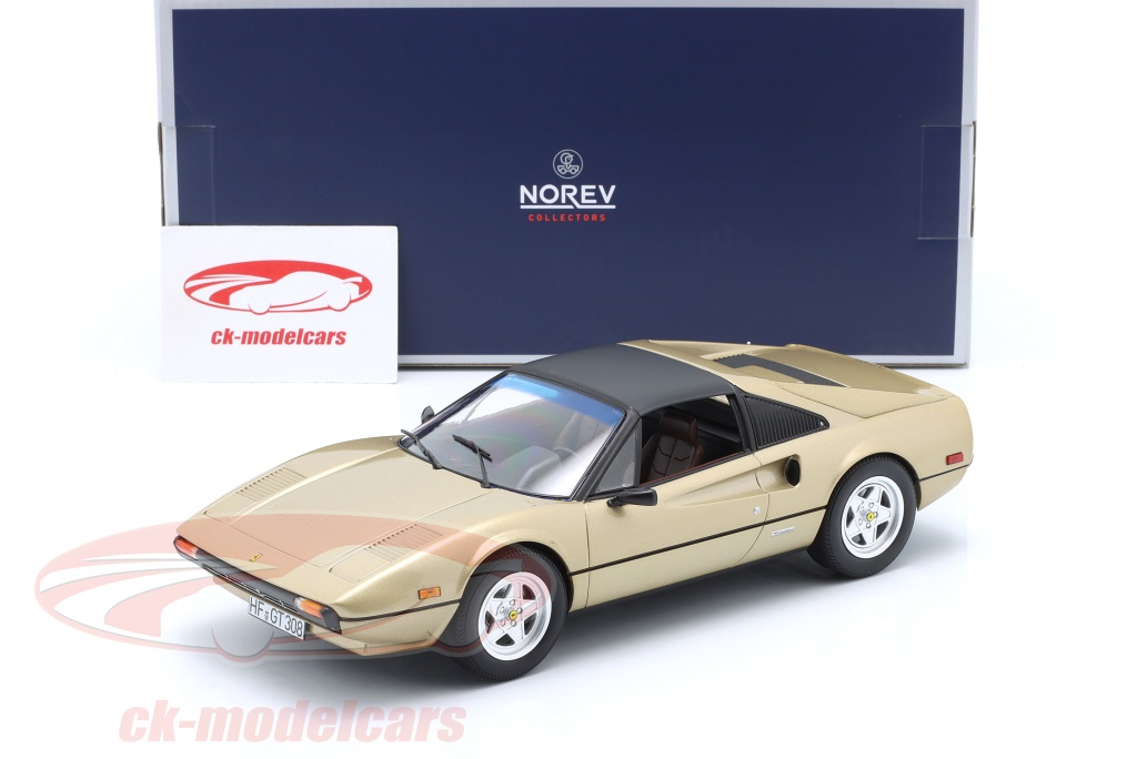 Norev 1:18 Ferrari 308 GTS Quattrovalvole year 1982 gold 187932 model ...
