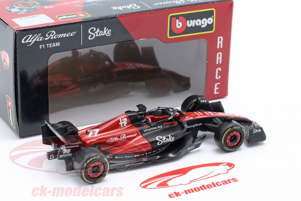 Bburago 1:43 Valtteri Bottas Alfa Romeo C43 #77 formule 1 2023 18-38085 ...