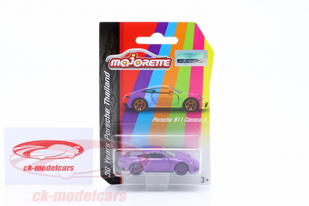 Majorette 1:64 Porsche 911 (992) Carrera S lila 212053062PO1 Modellauto ...