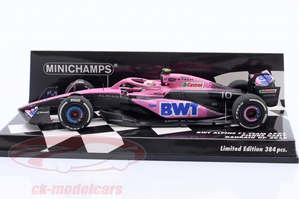 Minichamps 1:43 Pierre Gasly Alpine A523 #10 9th Bahrain GP formula 1 ...