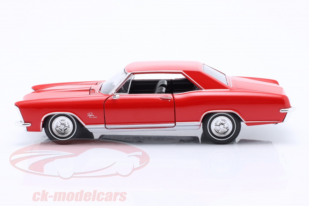 Welly 1:24 Buick Riviera Gran Sport year 1965 red 24072 model car 24072 ...