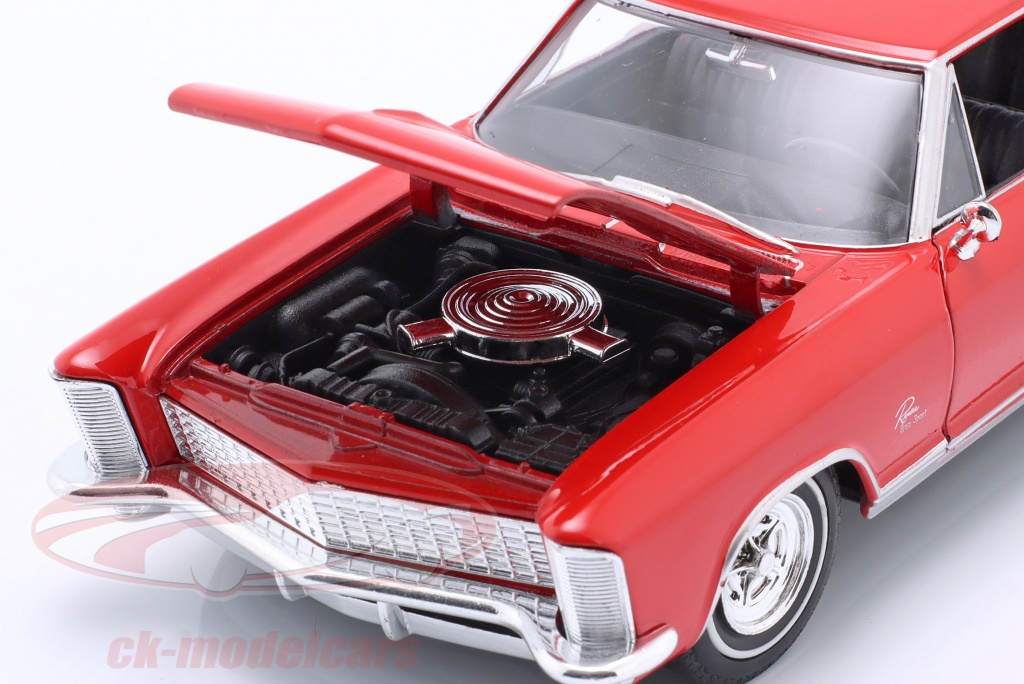 Welly 1:24 Buick Riviera Gran Sport year 1965 red 24072 model car 24072 ...
