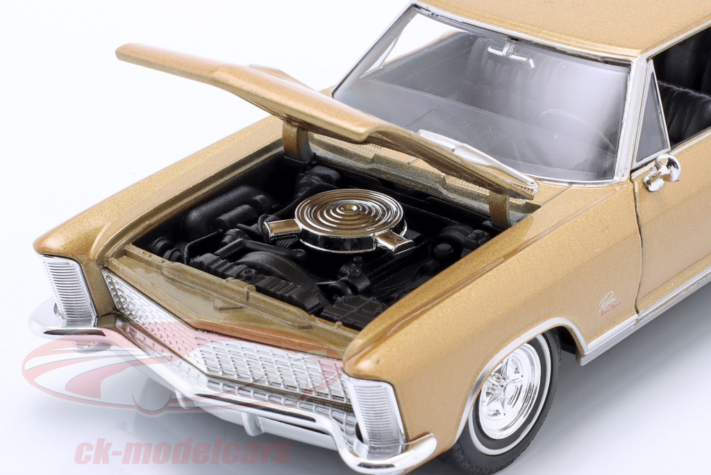 Welly 1:24 Buick Riviera Gran Sport year 1965 gold metallic 24072 model ...