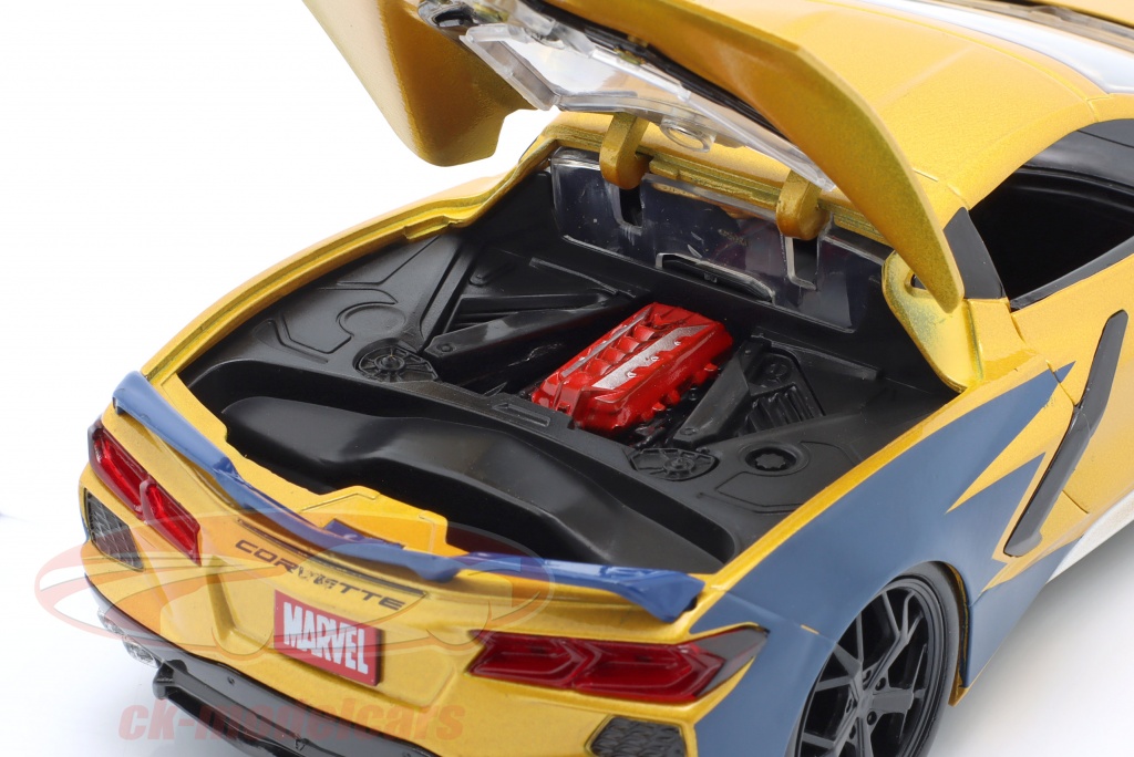 Jadatoys 1:24 Chevrolet Corvette C8 Stingray 2020 & Wolverine Marvel X ...