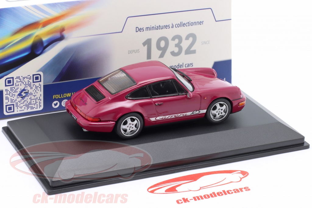 Solido 1:43 Porsche 911 (964) Carrera RS year 1992 star ruby S4312902 ...