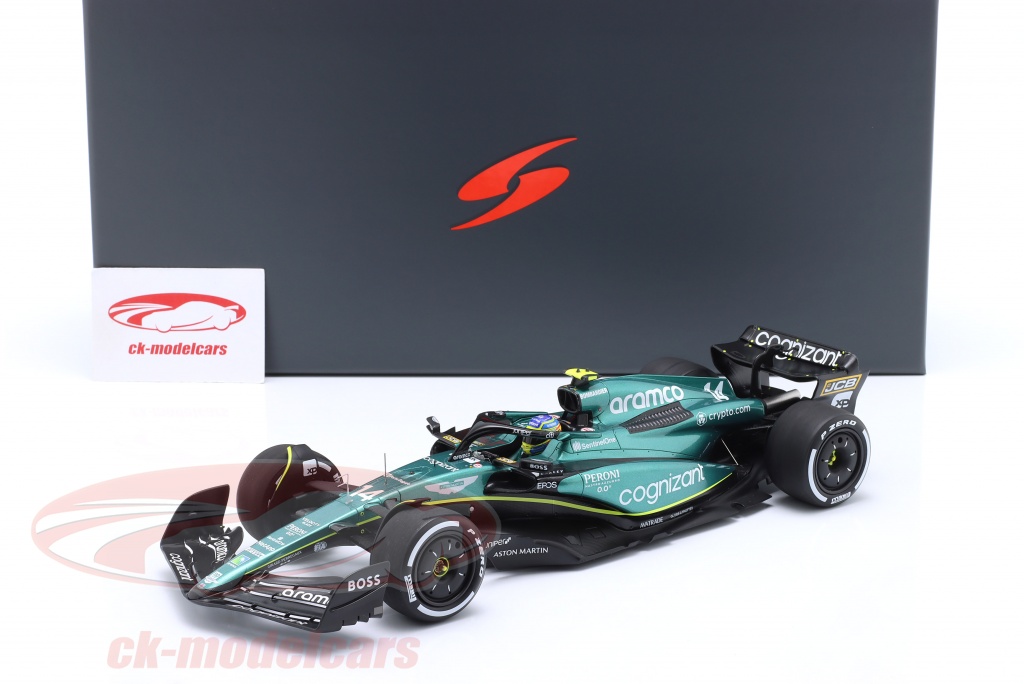 Spark 1:18 F. Alonso Aston Martin AMR23 #14 3rd Bahrain GP Formula 1 ...