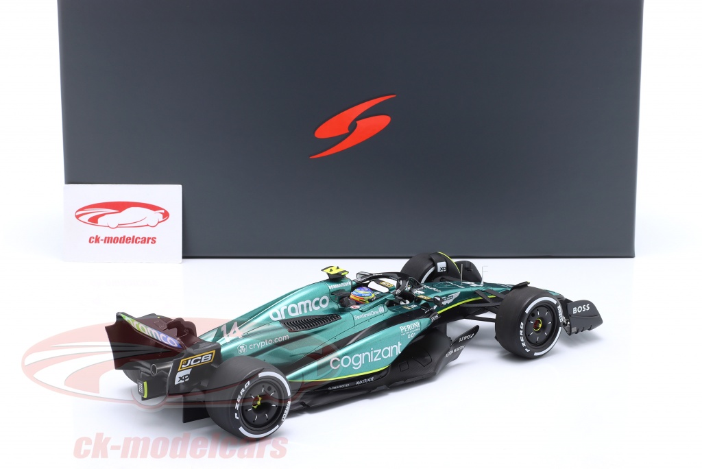 Spark 1:18 F. Alonso Aston Martin AMR23 #14 3rd Bahrain GP Formula 1 ...