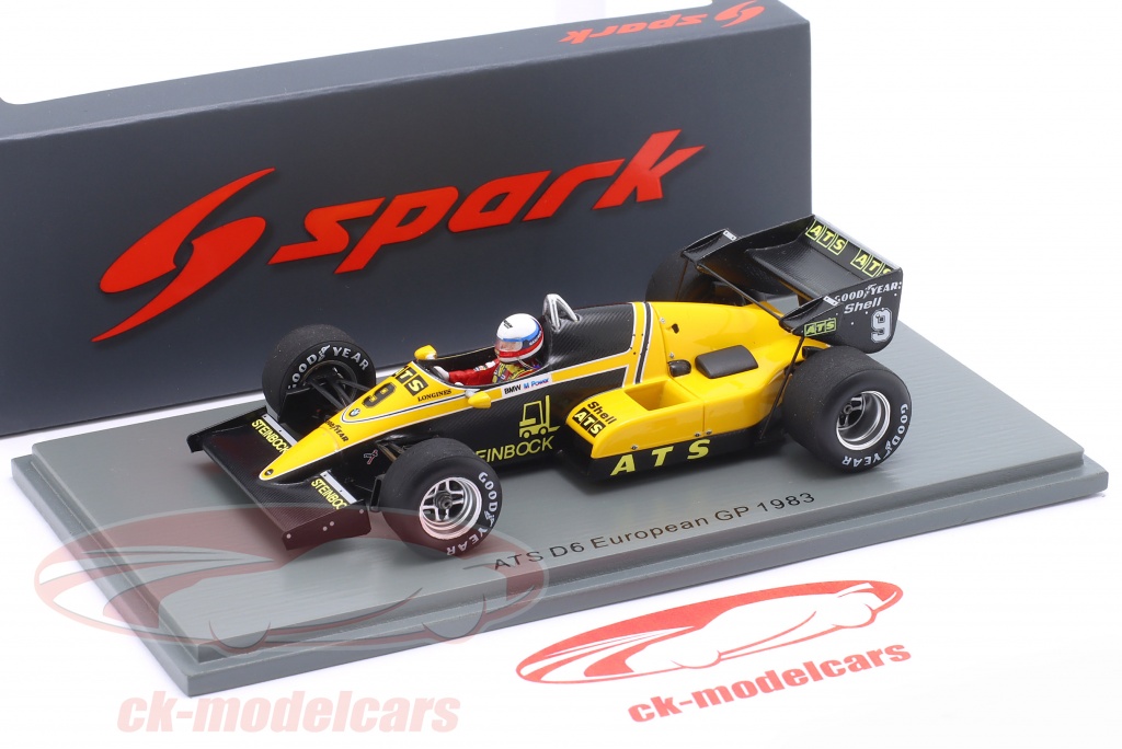 Spark 1:43 Manfred Winkelhock ATS D6 #9 8th Europa GP Formel 1 1983 S3922 Modellauto S3922 ...