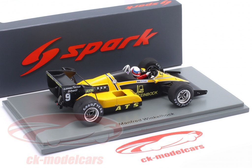 Spark 1:43 Manfred Winkelhock ATS D6 #9 octavo Europa GP fórmula 1 1983 S3922 modelo coche S3922 ...