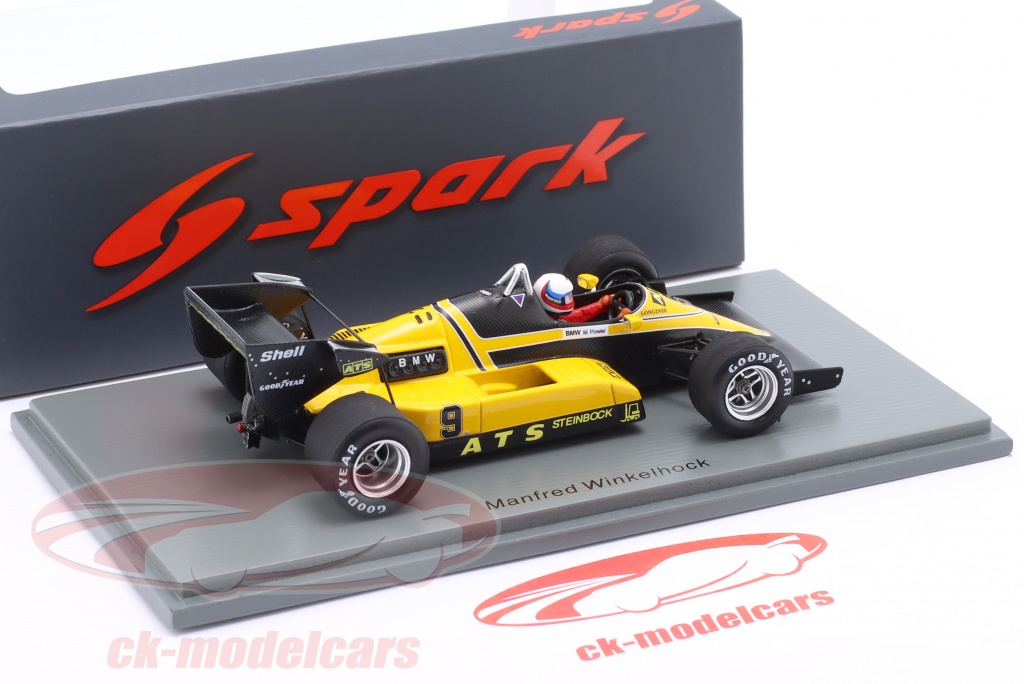 Spark 1:43 Manfred Winkelhock ATS D6 #9 Monaco GP formel 1 1983 S3921 model bil S3921 9580006939210