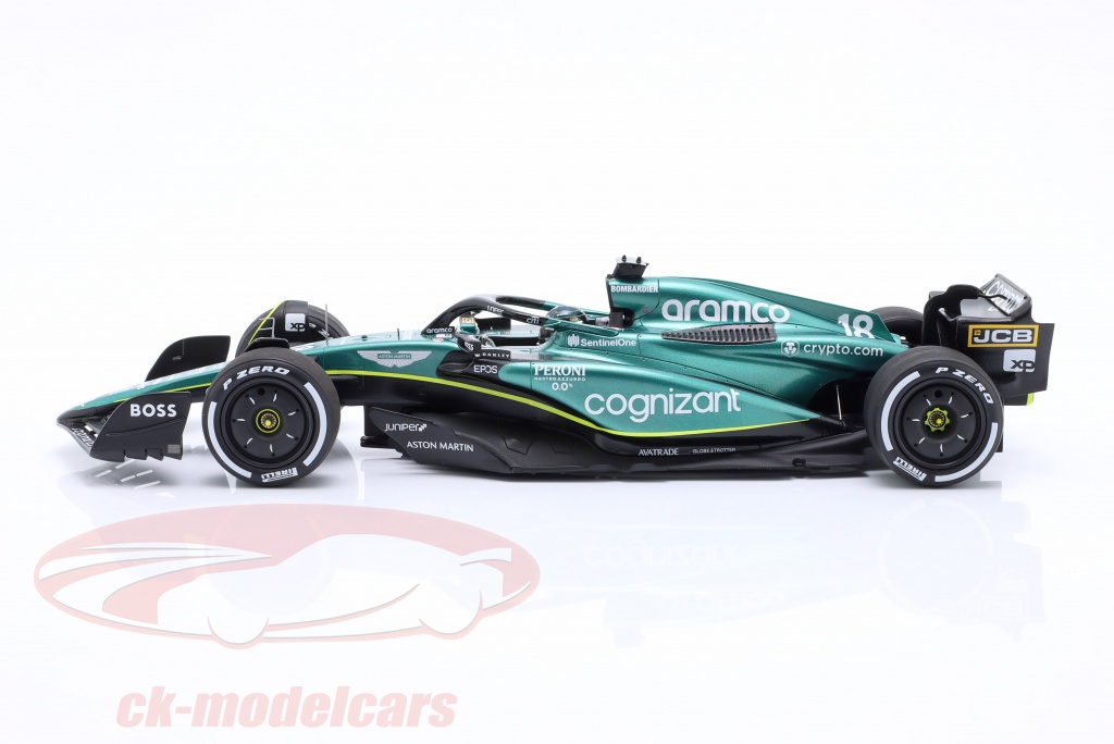 Spark 1:18 Lance Stroll Aston Martin AMR23 #18 6th Bahrain GP Formula 1 2023 18S891 model car ...