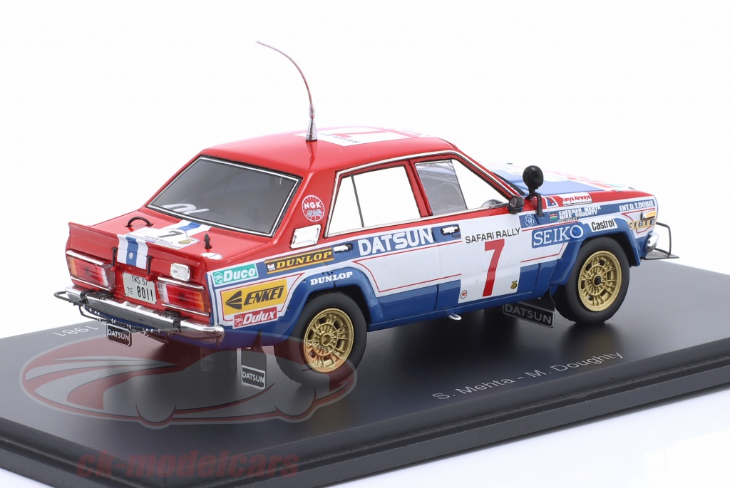 Spark 1:43 Datsun Violet GT #7 勝者 Rallye Safari 1981 Mehta, Doughty ...