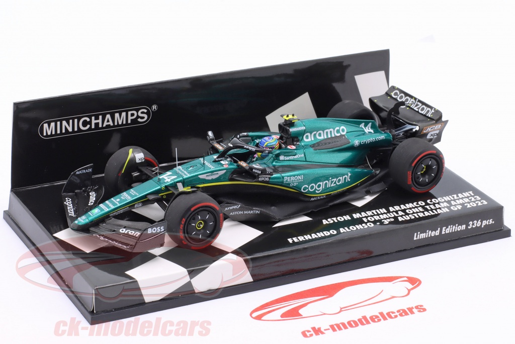 Minichamps 1:43 F. Alonso Aston Martin AMR23 #14 3rd Australia GP ...