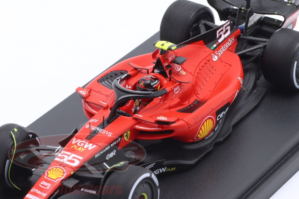 LookSmart 1:43 Carlos Sainz Ferrari SF-23 #55 第四名 巴林 GP 公式 1 2023 ...