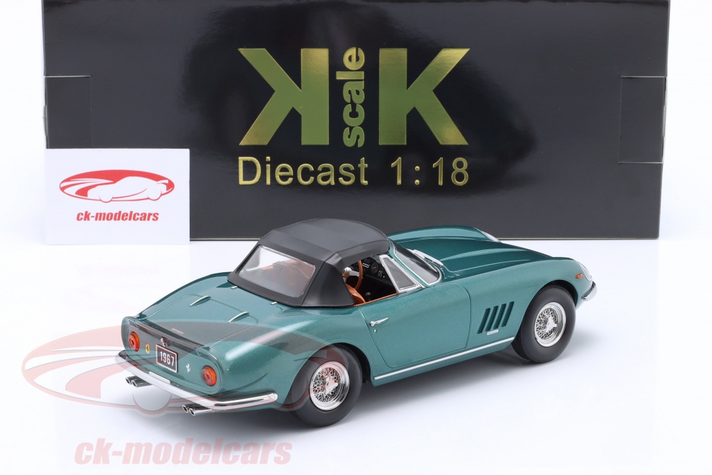 KK-Scale 1:18 Ferrari 275 GTB/4 NART Spyder med eger fælge 1967 grøn ...