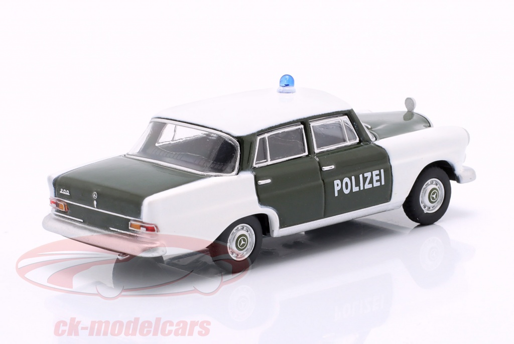 Schuco 1:64 Mercedes-Benz 200 (W110) Polizei 1961 grün / weiß 452027800 ...