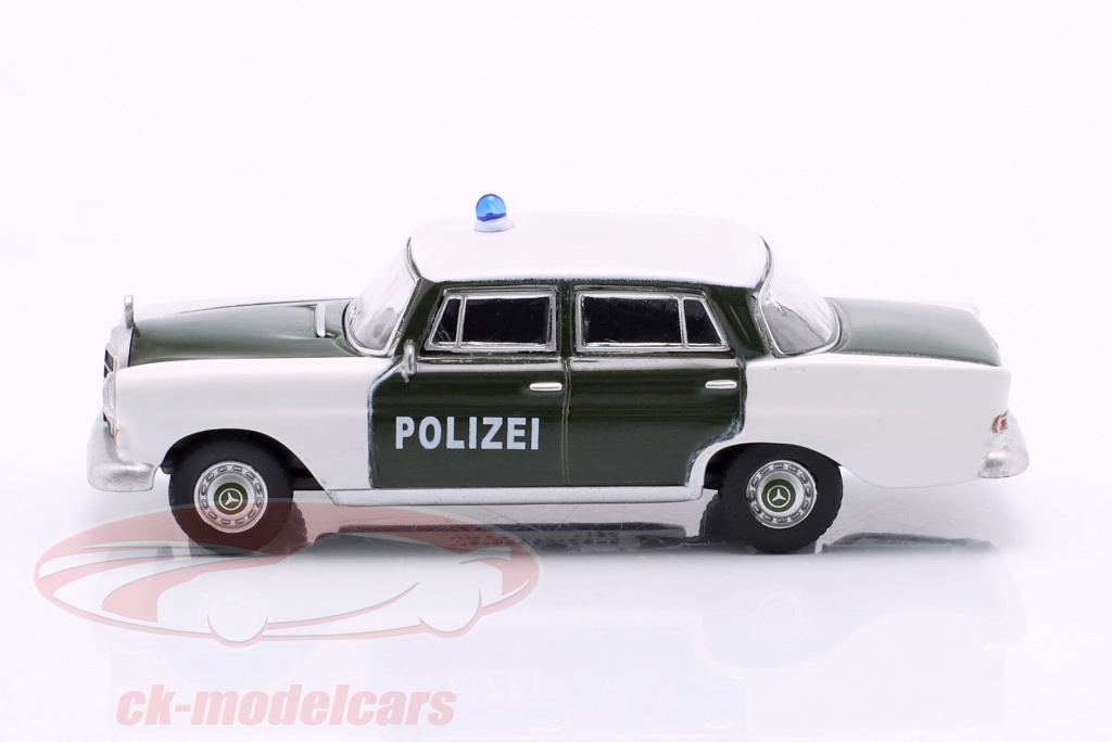 Schuco 1:64 Mercedes-Benz 200 (W110) Polizei 1961 grün / weiß 452027800 ...