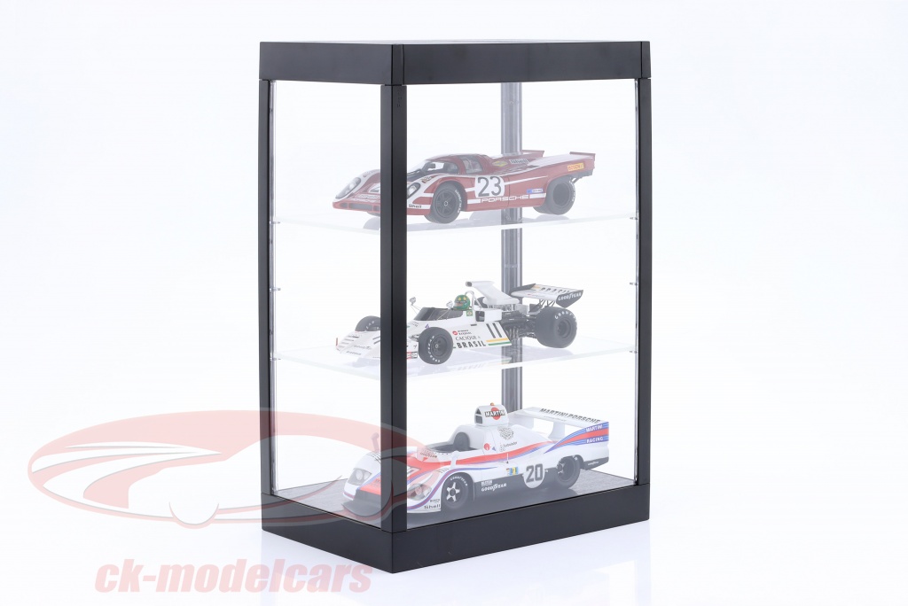 Single showcase with LED lighting for scale 1:18, 1:24, 1:43 black ...