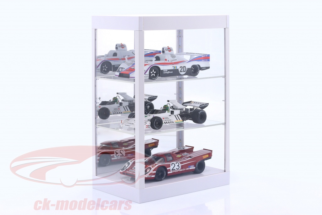 Single showcase with LED lighting and Mirror for scale 1:18, 1:24, 1:43 ...