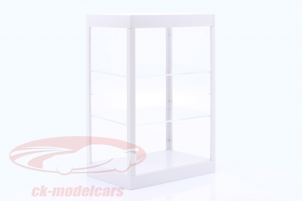 Single showcase with LED lighting for scale 1:18, 1:24, 1:43 white ...