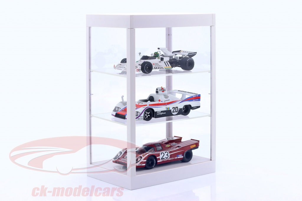 Single showcase with LED lighting for scale 1:18, 1:24, 1:43 white ...