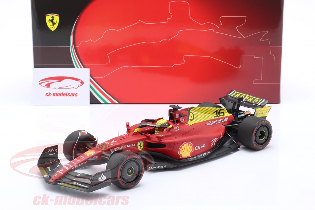BBR Models 1:18 Charles Leclerc Ferrari F1-75 #16 第二名 Italien GP 公式 1 ...