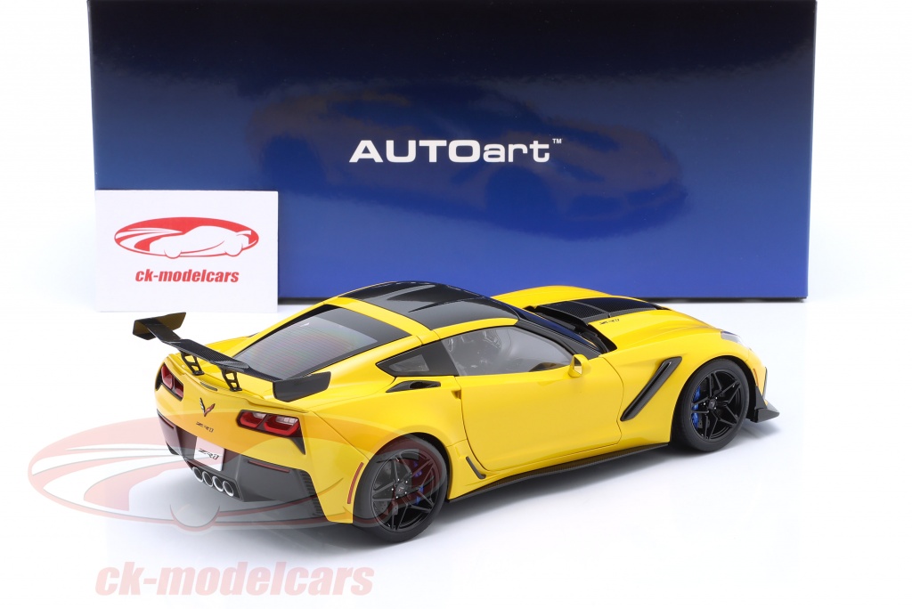 AUTOart 1:18 Chevrolet Corvette C7 ZR1 Baujahr 2019 racing gelb 71278 ...
