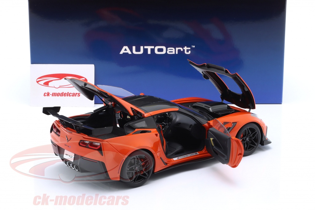 AUTOart 1:18 Chevrolet Corvette C7 ZR1 year 2019 sebring orange 71279 ...