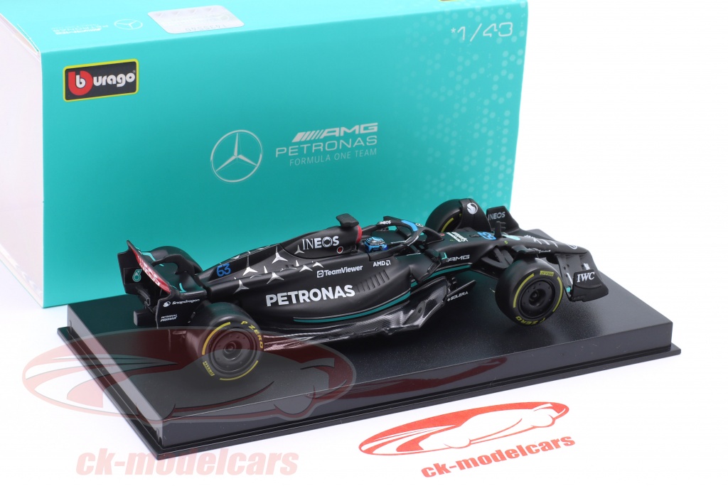 Bburago 1:43 George Russell Mercedes AMG F1 W14 #63 Formel 1 2023 18 ...