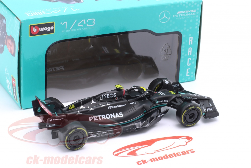 Bburago 1:43 L. Hamilton Mercedes AMG F1 W14 E Performance #44 式 1 2023 ...