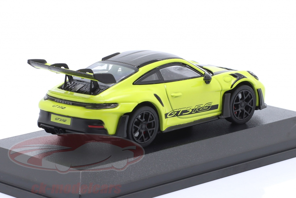 Minichamps 1:64 Porsche 911 (992) GT3 RS year 2022 acid green / Tarmac ...