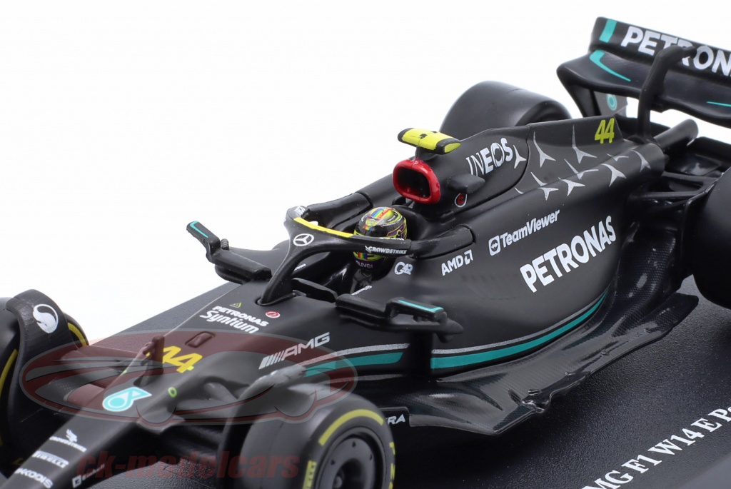 Bburago 1:43 Lewis Hamilton Mercedes AMG F1 W14 #44 Formula 1 2023 18 ...