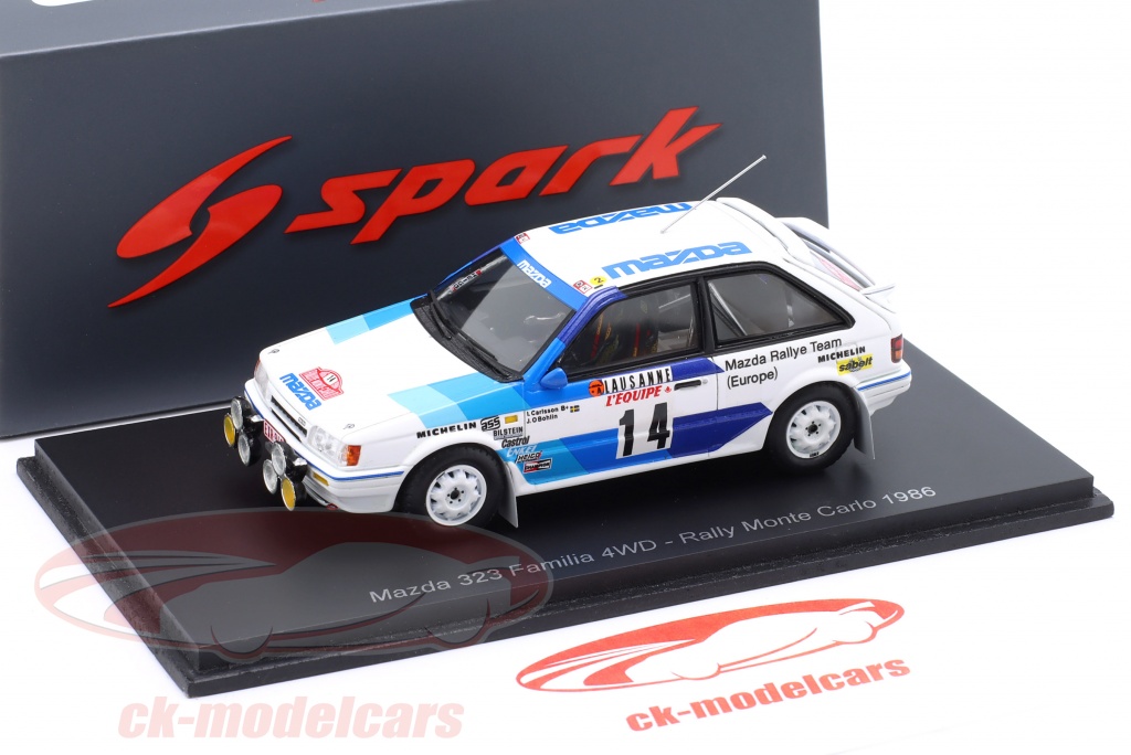 Spark 1:43 Mazda 323 4WD #14 verzameling Monte Carlo 1986 Carlsson ...
