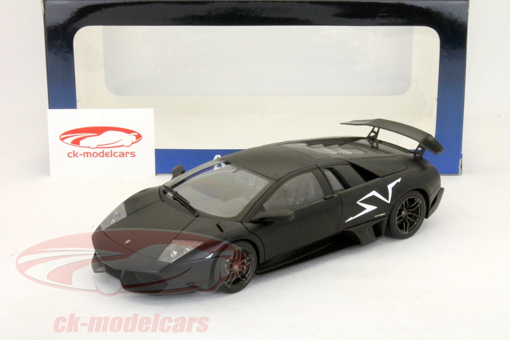 AUTOart 1:18 Lamborghini Murcielago LP670-4 SV Year 2009 matt black ...