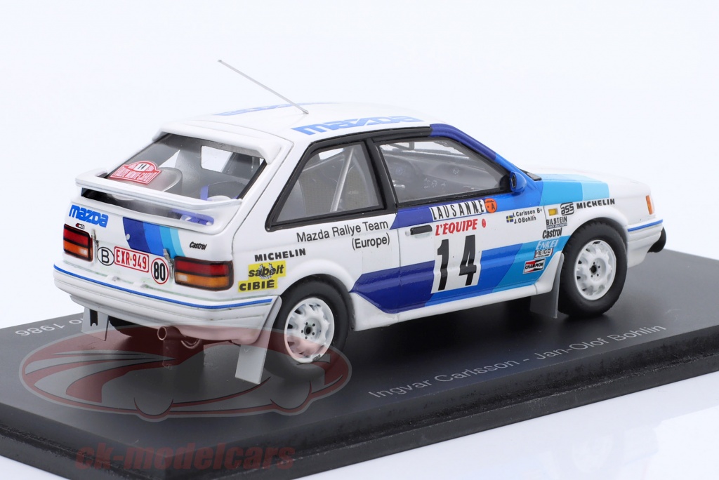 Spark 1:43 Mazda 323 4WD #14 verzameling Monte Carlo 1986 Carlsson ...