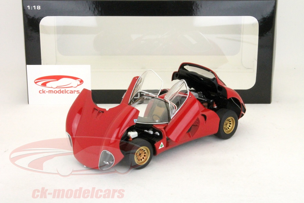AUTOart 1:18 Alfa Romeo 33 Stradale Prototype Baujahr 1967 rot 70191 ...