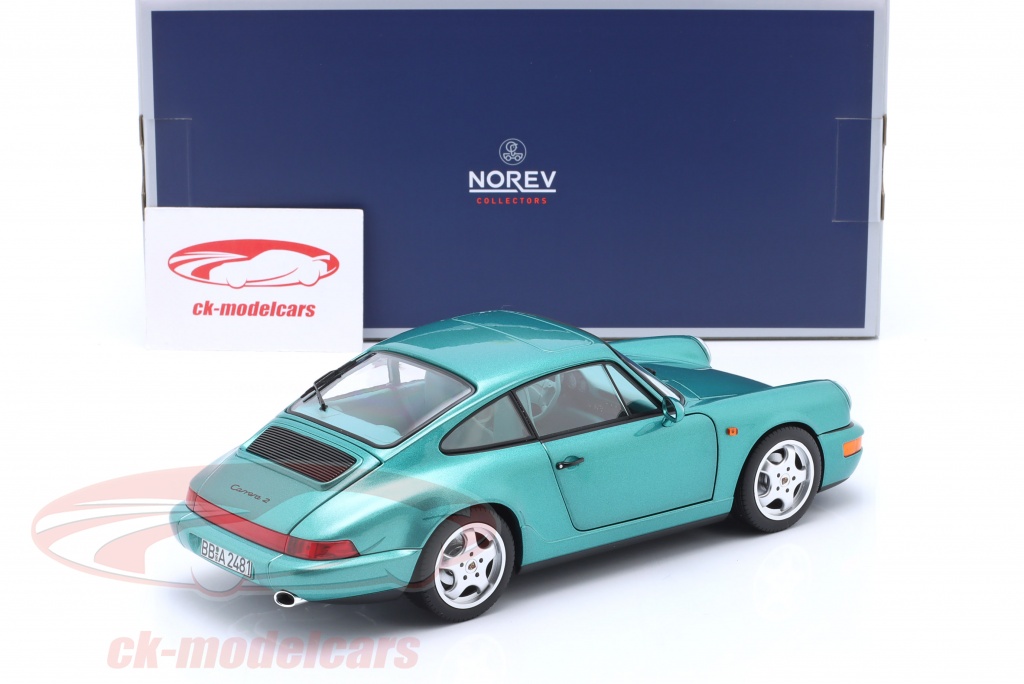 Norev 1:18 Porsche 911 (964) Carrera 2 year 1992 Wimbledon green 187329 ...