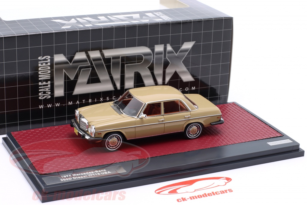 Matrix 1:43 Mercedes-Benz 300D (W115) Американская версия 1974 бежевый MX11302-213 модель ...