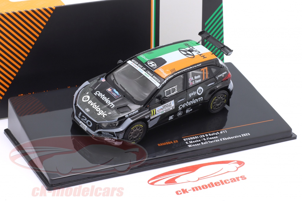 Ixo 1:43 Hyundai i20 N Rally 2 #77 ganhador corrida Aboboreira 2023 ...