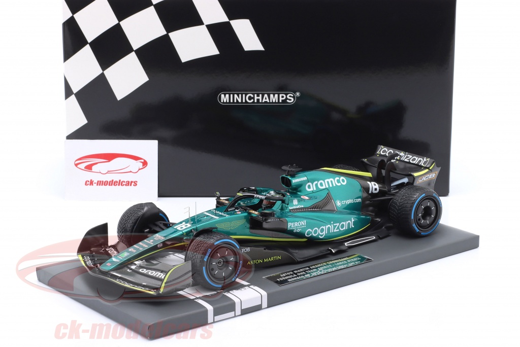 Minichamps 1:18 Lance Stroll Aston Martin AMR22 #18 Monaco GP Formula 1 2022 117220118 model car ...