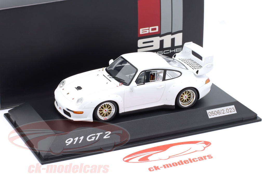 Spark 1:43 Porsche 911 (993) GT2 blanc WAP0202120RGT2 modèle voiture ...