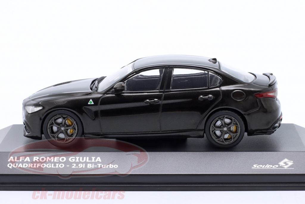 Solido 1:43 Alfa Romeo Giulia Quadrifoglio year 2019 black S4313107 ...