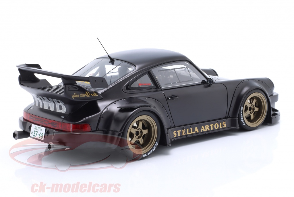 GT-SPIRIT 1:18 Porsche 911 (964) RWB Rauh-Welt Body Kit Stella Artois 2008 satin noir GT421 ...