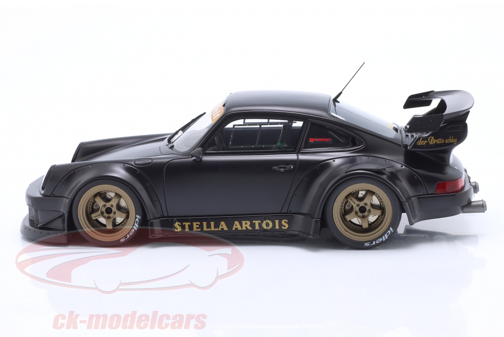 GT-SPIRIT 1:18 Porsche 911 (964) RWB Rauh-Welt Body Kit Stella Artois 2008 satijn zwart GT421 ...