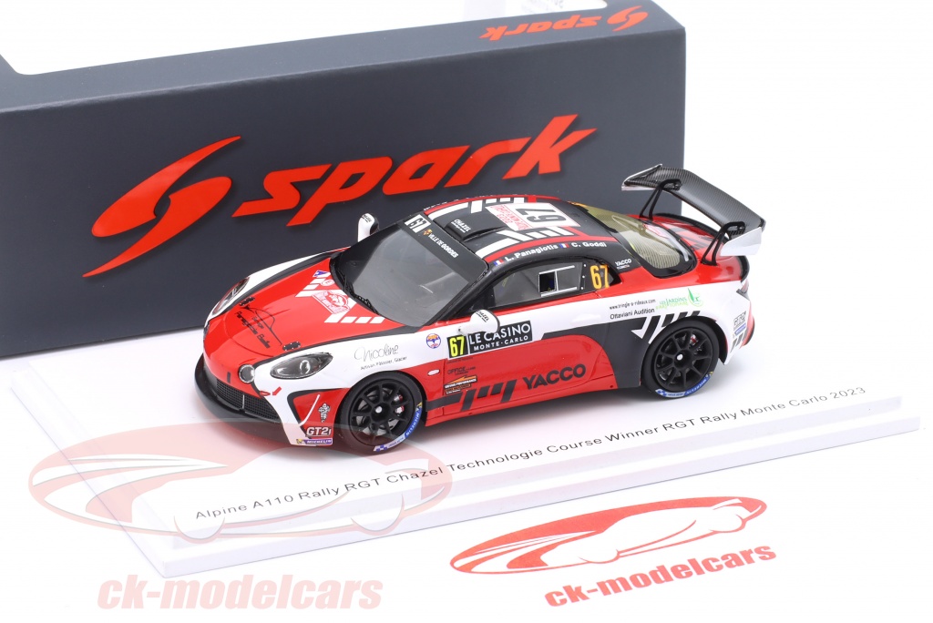 Spark 1:43 Alpine A110 Rally #67 победитель RGT сорт Rallye Monte Carlo ...