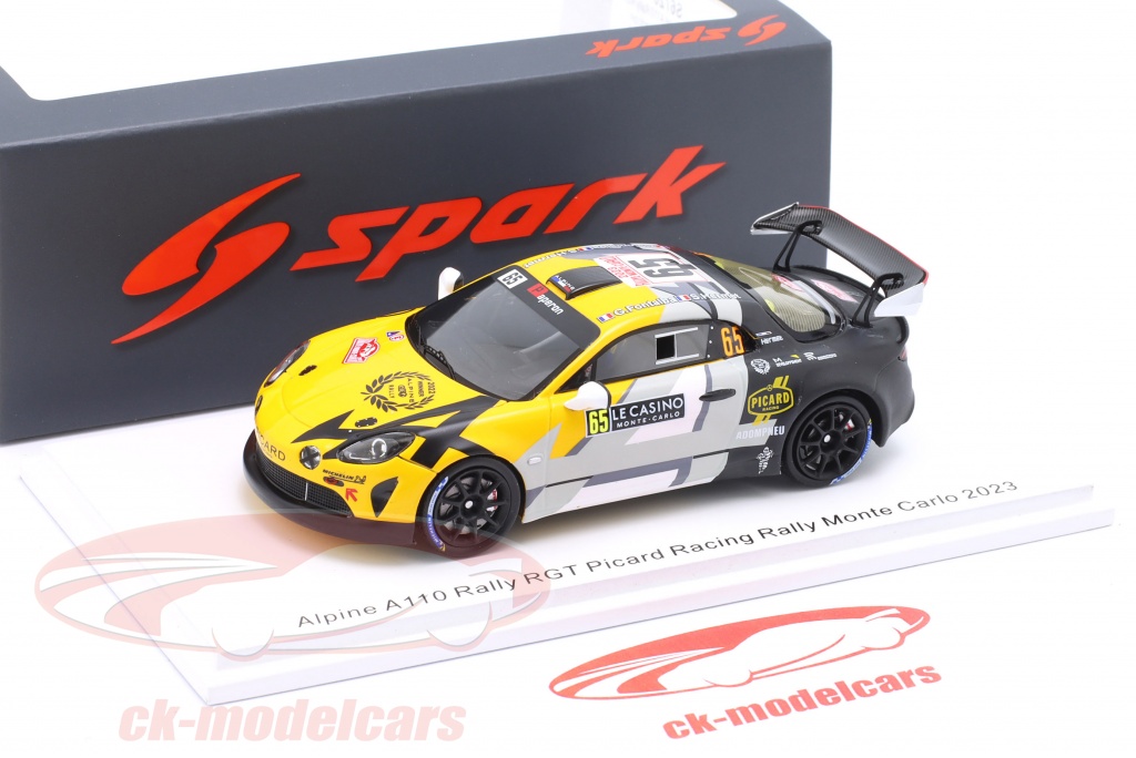 Spark 1:43 Alpine A110 Rally #65 Rallye Monte Carlo 2023 Fontalba ...