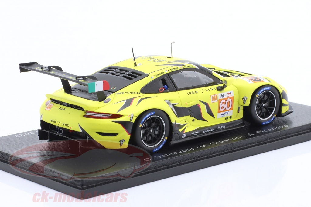 Spark 1:43 Porsche 911 RSR #60 24h LeMans 2023 Cressoni, Picariello, Schiavoni S8763 model bil ...