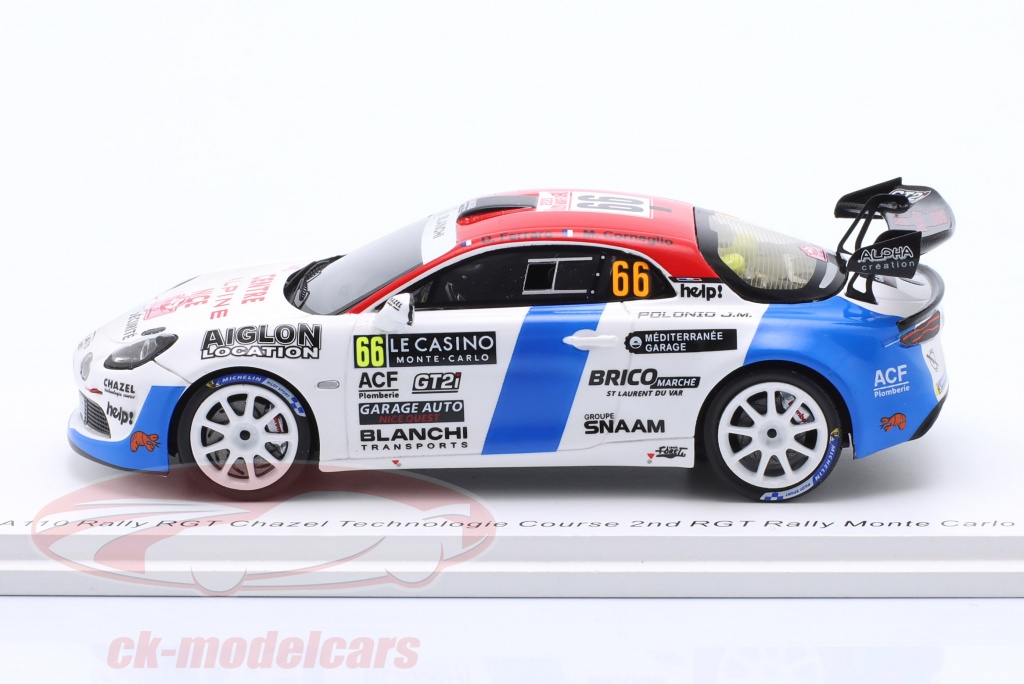 Spark 1:43 Alpine A110 Rally #66 2e RGT Class Rallye Monte Carlo 2023 ...